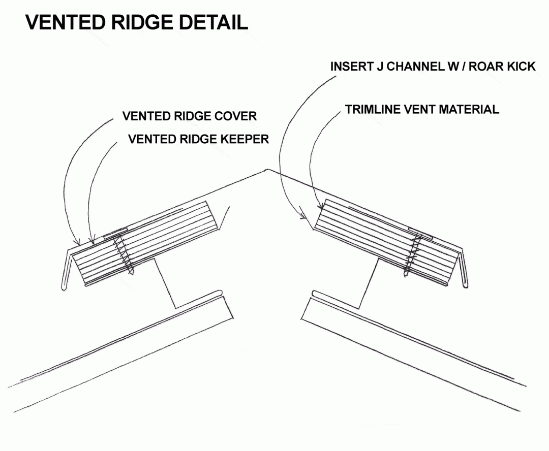 Vented Ridge Detail - Architechtural Construction Service